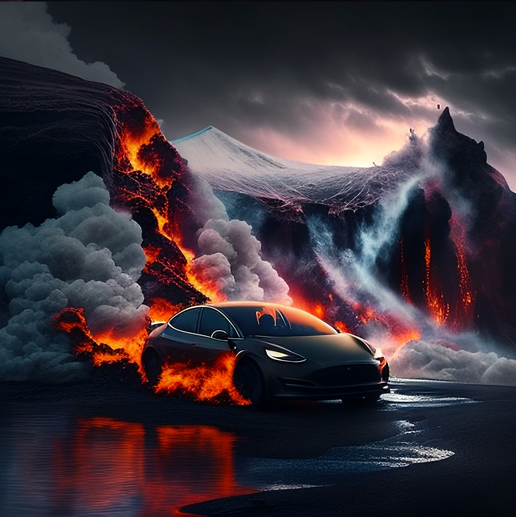 Körde sin Tesla genom en aktiv vulkan - överlevde mirakulöst - www ...