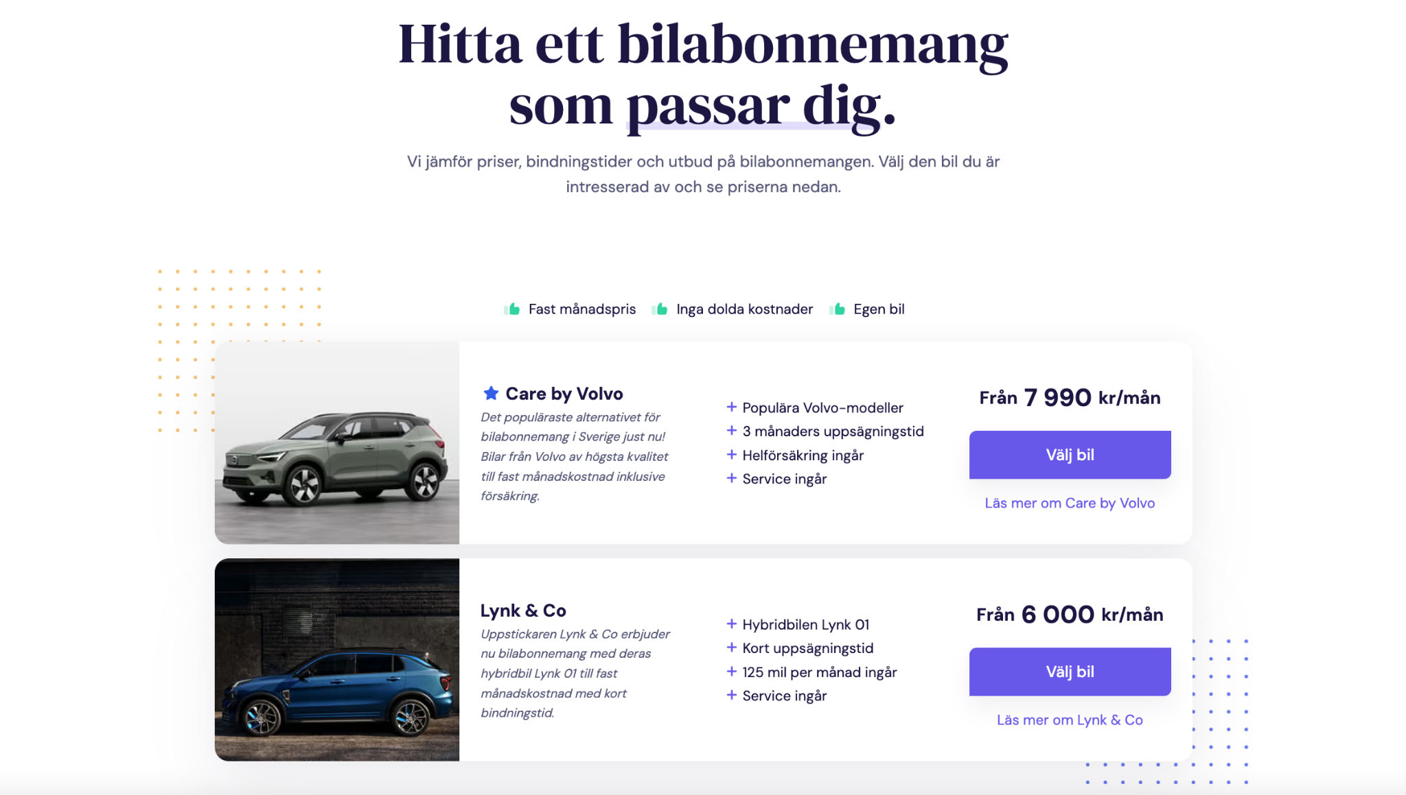 Leasa en bil eller skaffa ett bilabonnemang – vad är bäst? - www ...